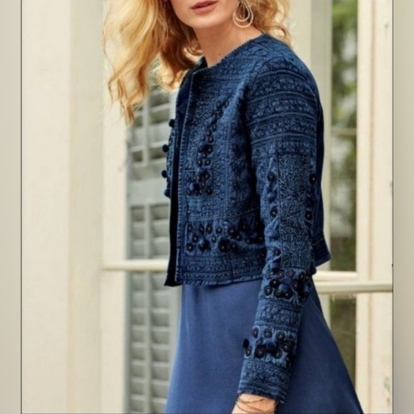 Soft Surroundings | Jackets & Coats | Nwt Soft Surroundings Embroidered ...